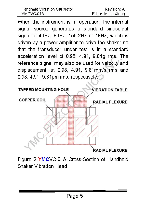 Hand-held Vibration Calibrator YMCVC-01A - Precision & Durability