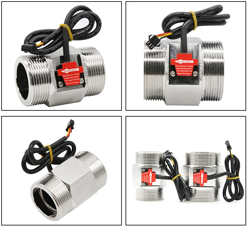 New Hall Effect Sensor Yf-dn40-s Water Diesel Stainless Steel Water ...