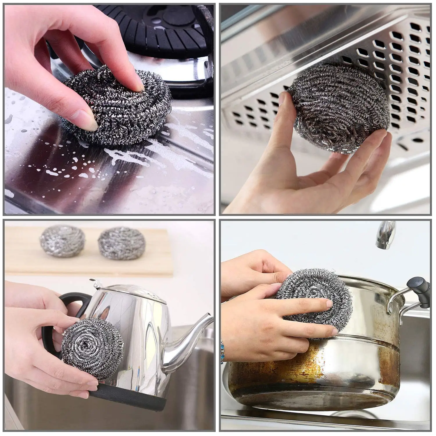 High Quality 410 Stainless Steel Scourer Kitchen Cleaning Scourer ...