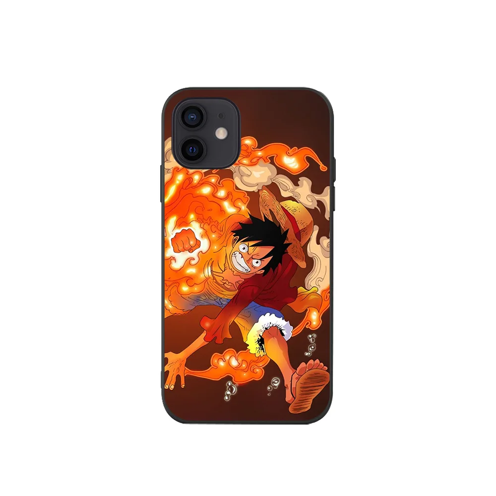 Cute Cartoon One Piece Luffy Case For Apple Iphone 11 12 Pro Max X 7 8 ...