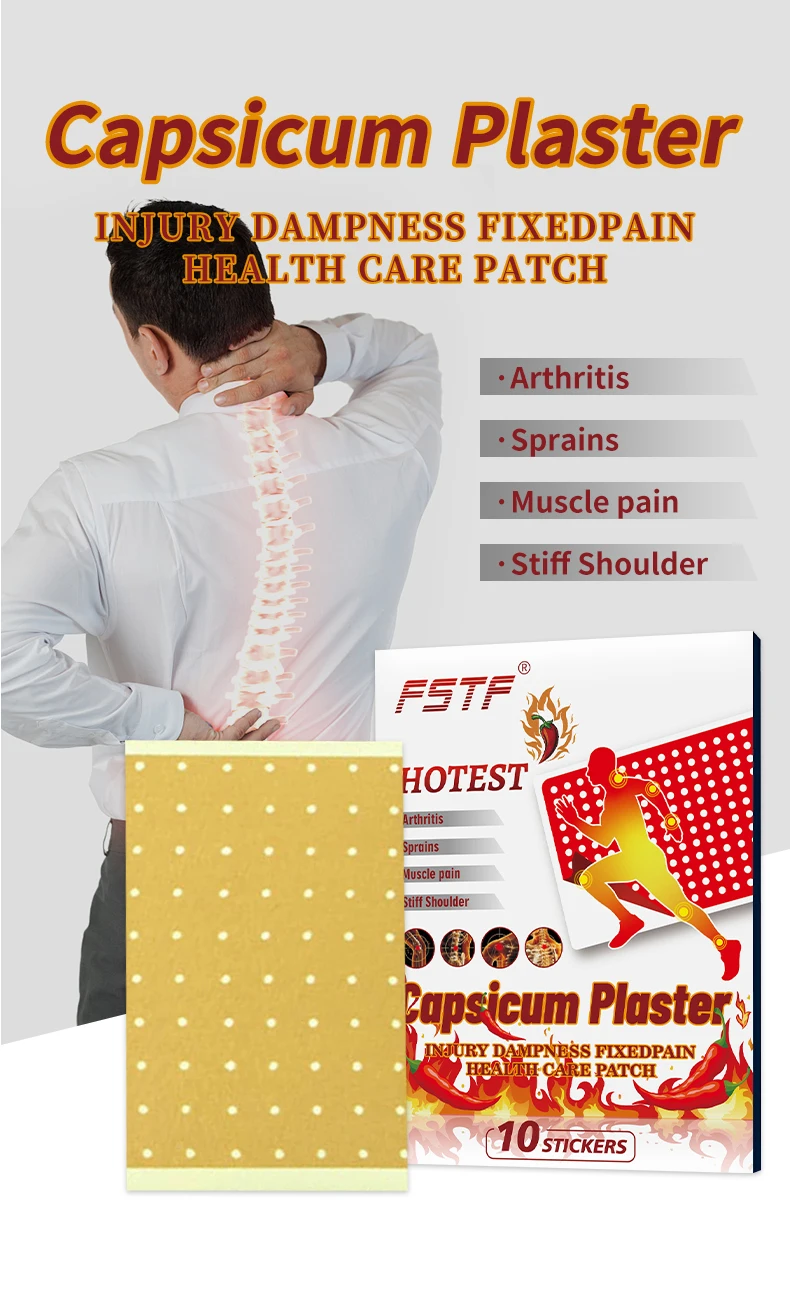 Hot Muscle Pain Patch Perforated Elastic Chili Capsicum Plaster ...