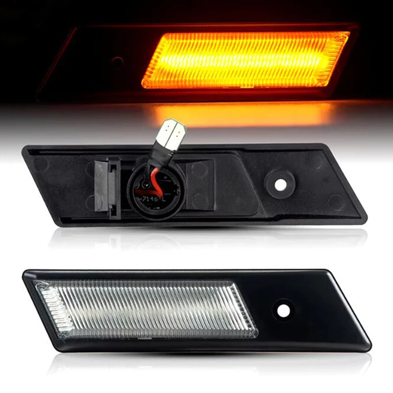 2pcs Dynamic LED Side Marker Light Turn Signal Sequential Blinker Lamps ...