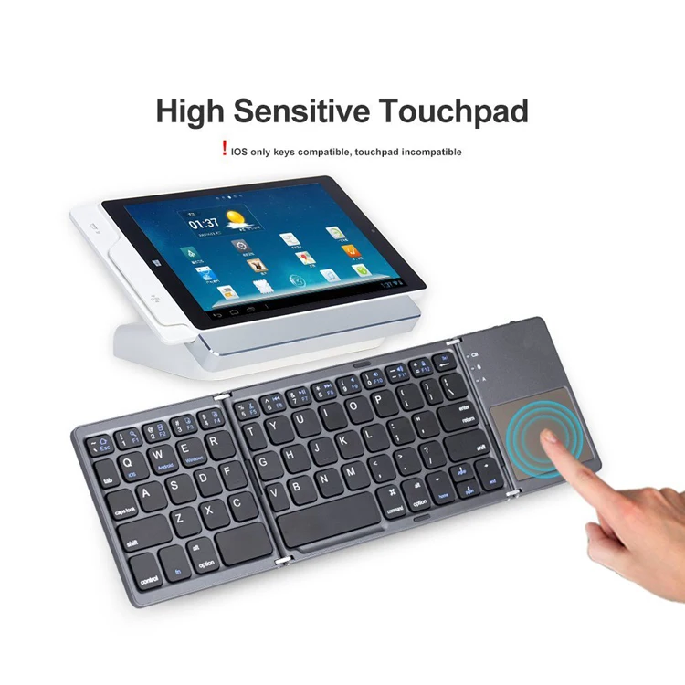 Ce Rohs Foldable Keyboard Folding Wireless Bt Tastatur Mouse And ...