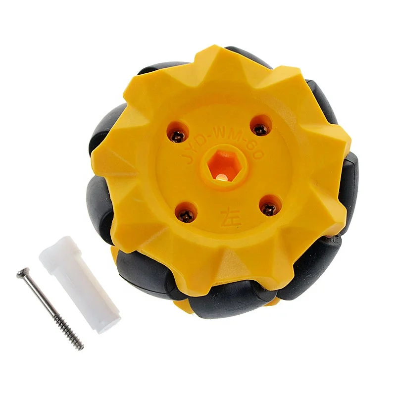 Omnidirectional Robot Wheels LewanSoul Mecanum Wheels 4-Pack - 60mm ...