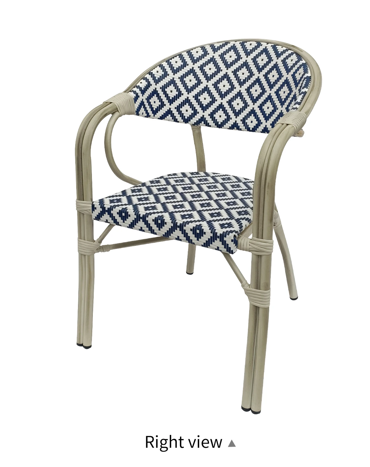 Patio Stacked French Style Wicker Rattan Chair Paris Bamboo Cafe Tavern ...