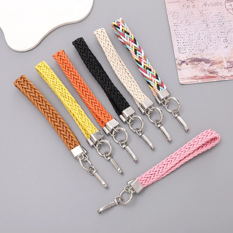 Bsbh Promotion Gift Wristlet Keychain Custom Woven Leather Keychain ...