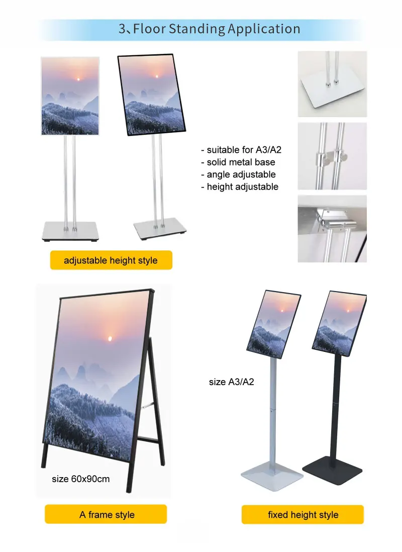 Ultra Slim Aluminum Profile Backlit LED Light Box Sign for Advertising ...