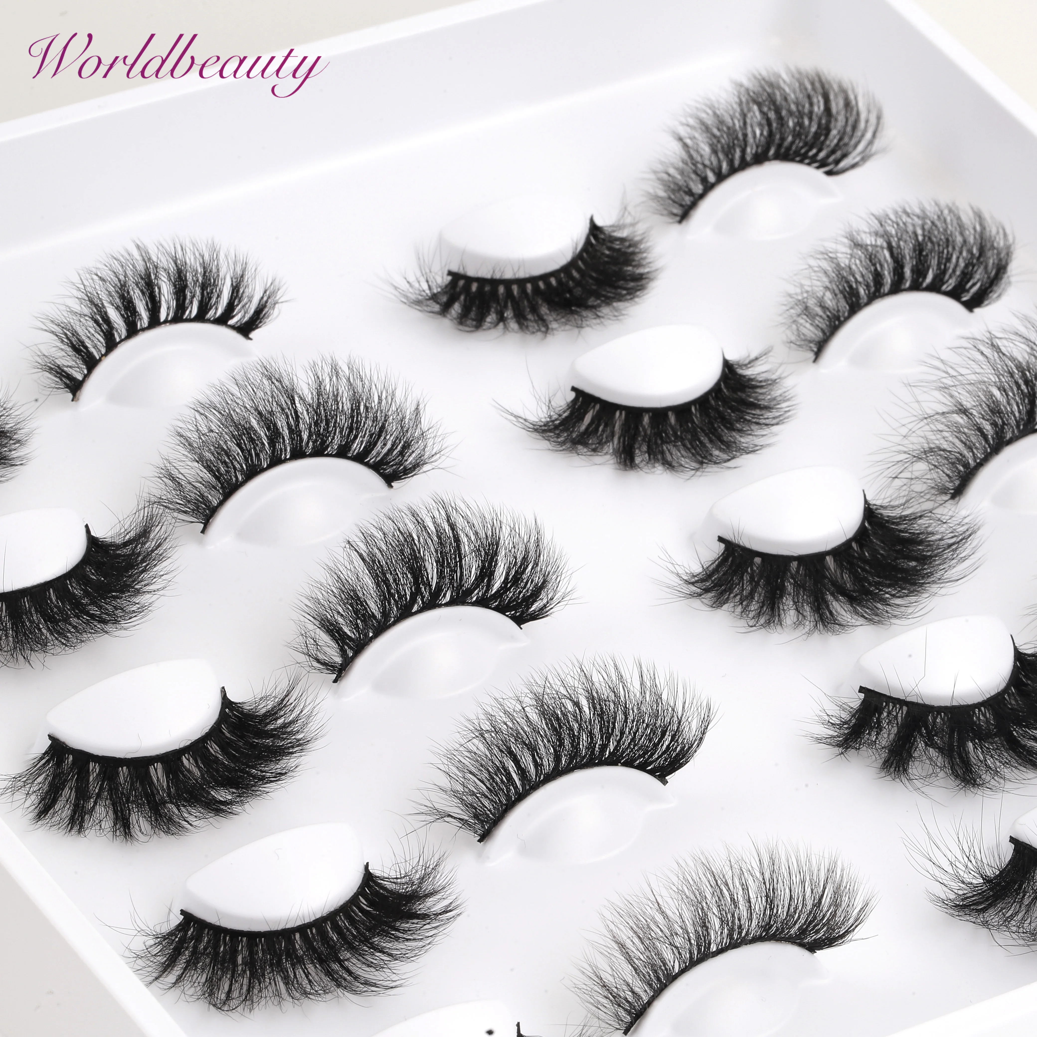 Worldbeauty 15-20mm Faux Mink Eye Lash 3d False Faux Cils Fake Fluffy ...