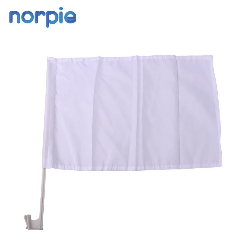 Blank Sublimation Your Logo Here White Car Window Flag With Pole Single ...