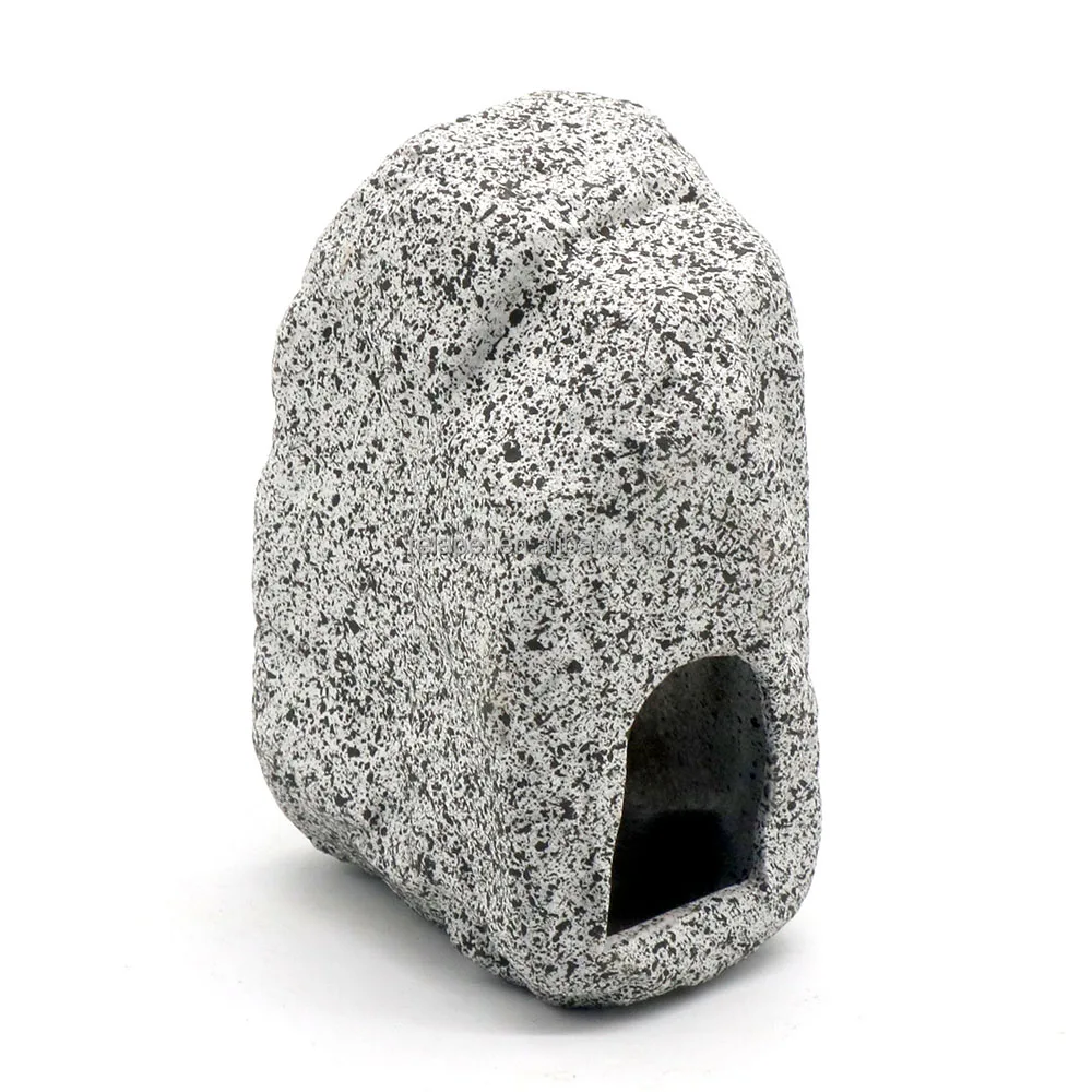 Aquarium Decorations Ceramic Cave Betta Fish Tank Accessories Rock Cave ...