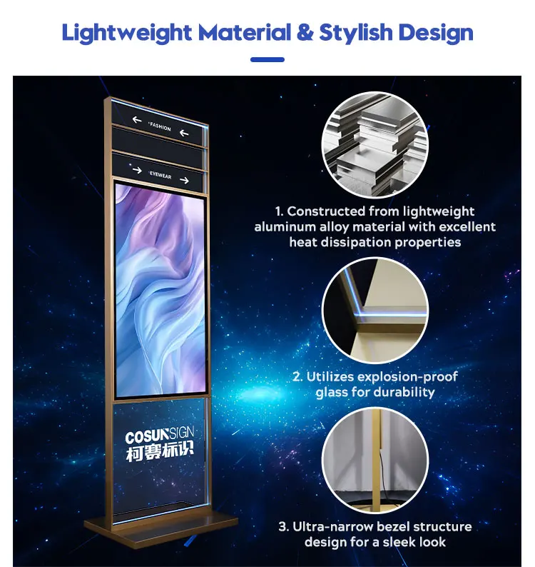 4K Vertical LED LCD Indoor Video Kiosk Restaurant 65 55 Inch