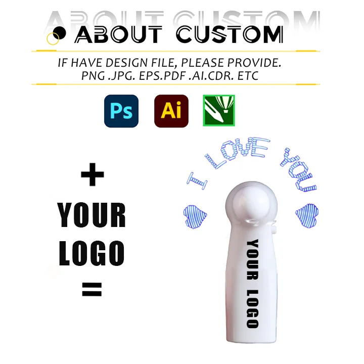 Promotional Portable Mini Fan Programmable LED Fan Custom Logo Display ...