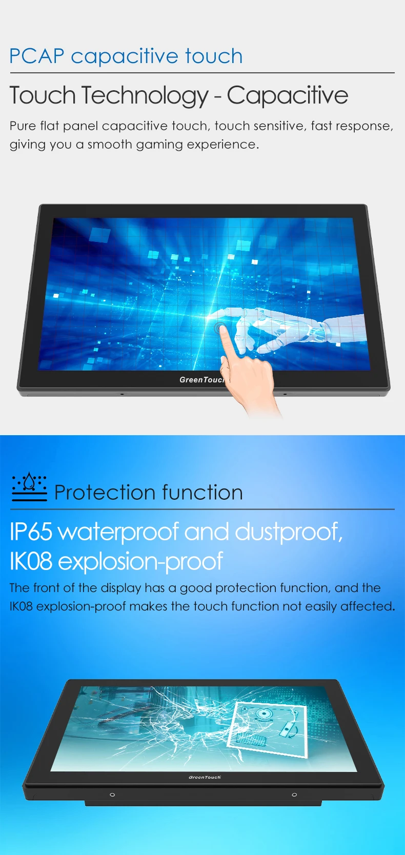 3M System 32 Inch Interactive Touch Screen Monitor for Gaming