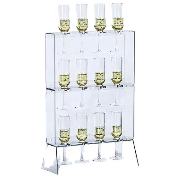 12 Glassware Wall-Mount Stemware Hanging Drink Tower Shelf for Party ...