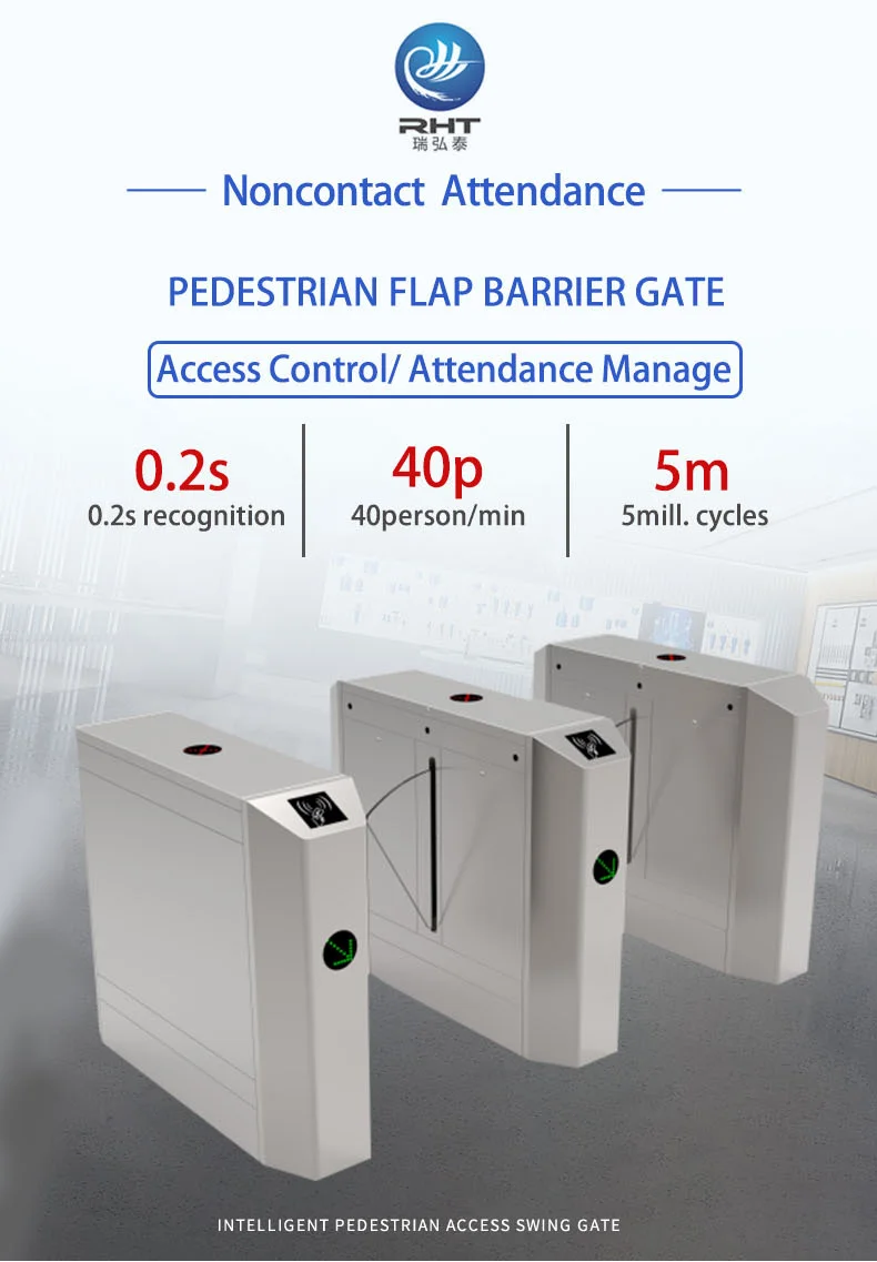 Exit Optical Flap Turnstile Gate Barrier Sus304 Retractable Acrylic ...