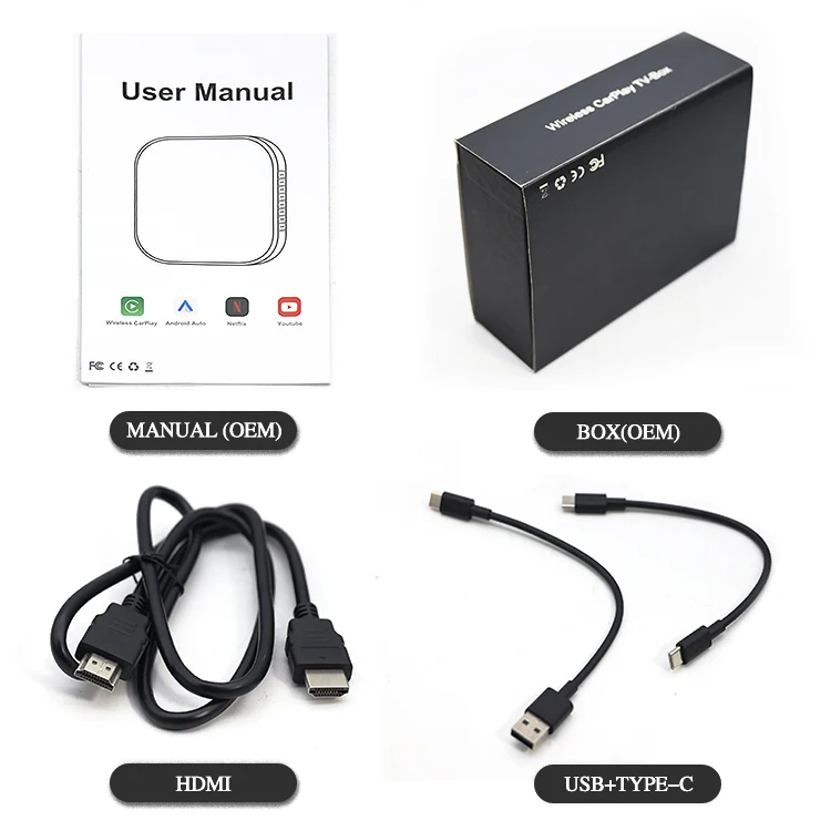 New Hisound Portable Aibox Quad Core Android 11 Carplay Ai Box Wireless ...