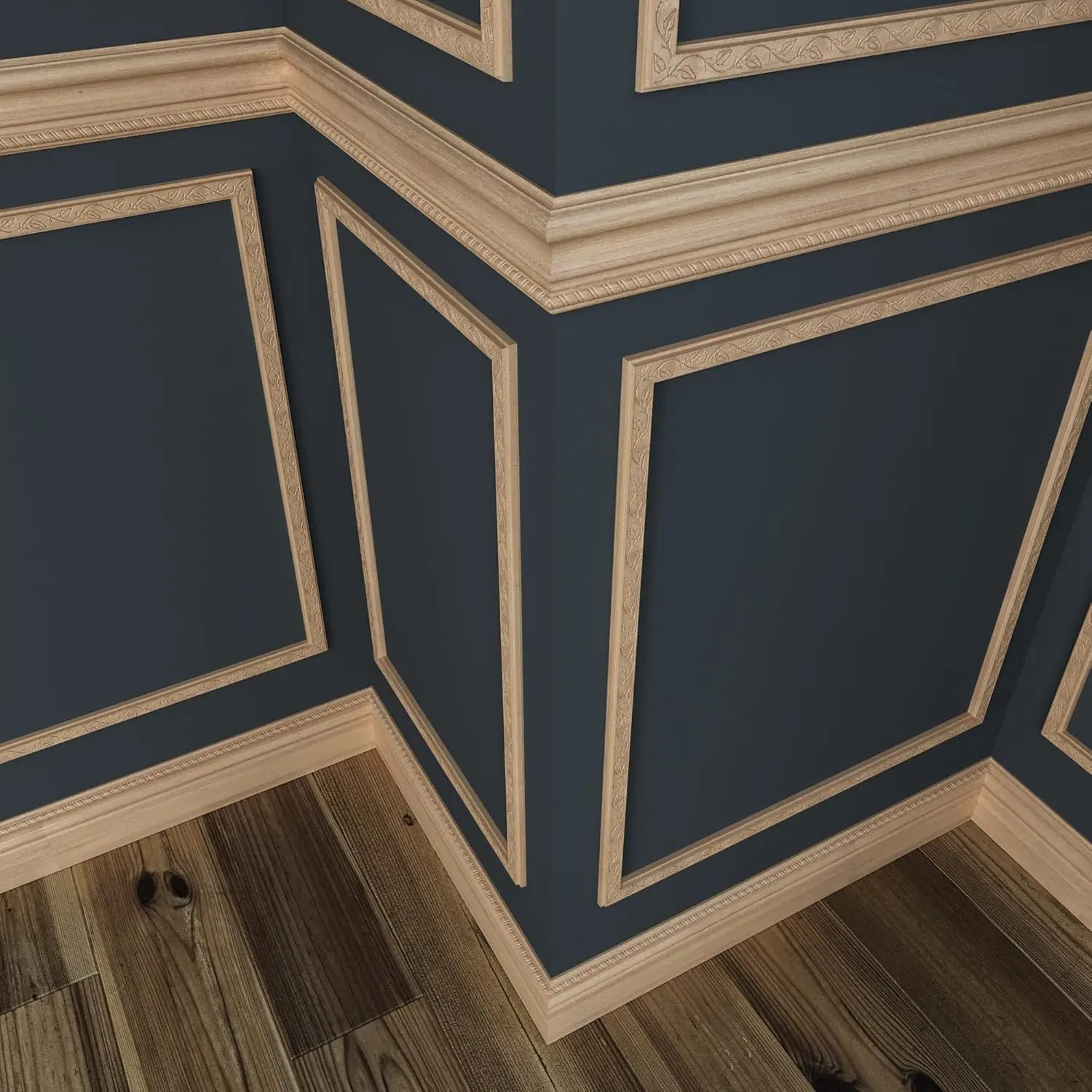 Modern Design Solid Wood Inlay Ceiling Mouldings Wood Trim Cabinet Edge ...