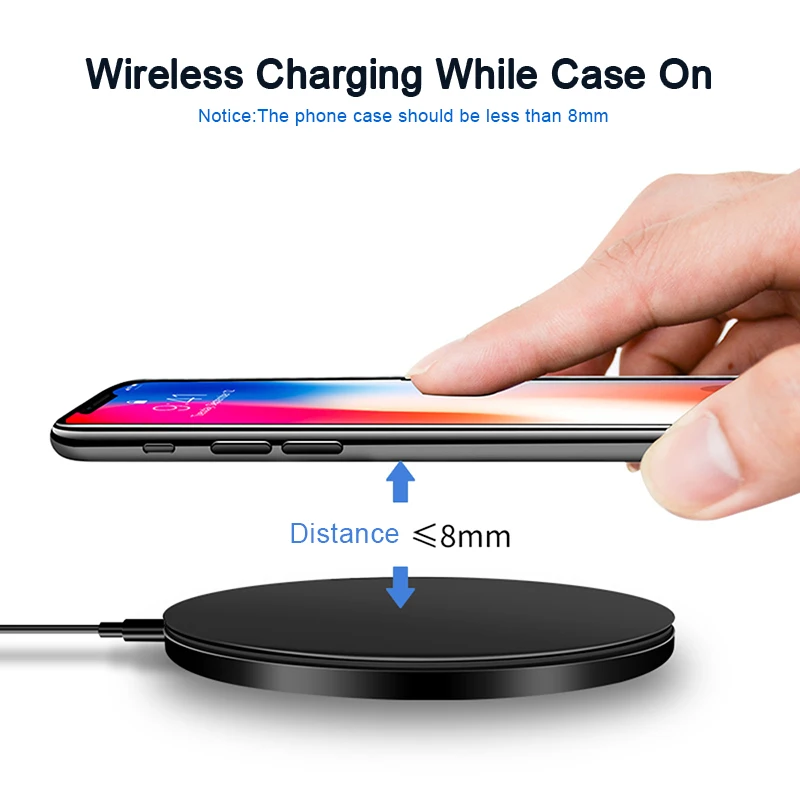 15W Wireless Charger Pad - Fast Charging for Home Office
