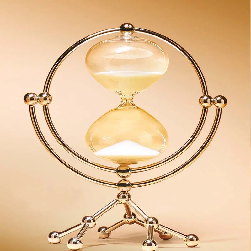 Creative Different Size Golden Metal Glass Hourglass Timer Craft Home ...