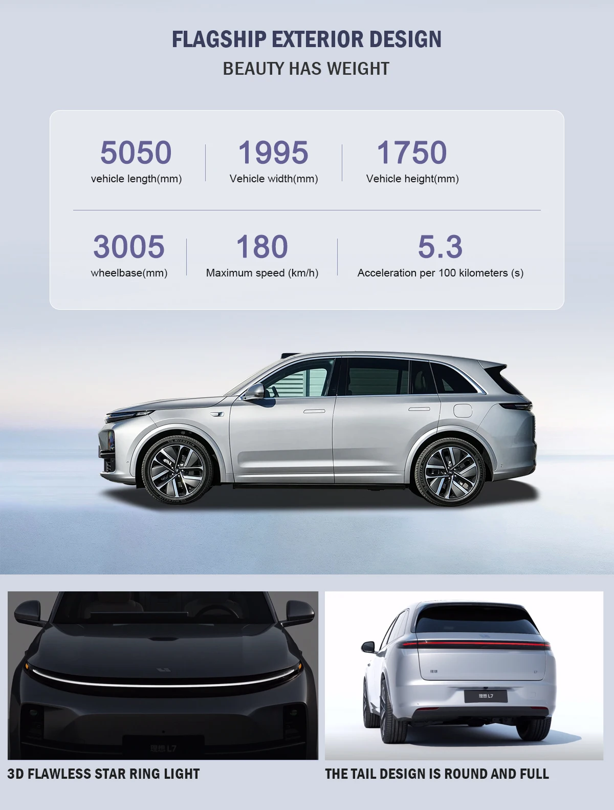 2023 4WD Li7 Ideal Lixiang L7 Li Auto L7 Max Li L7 Li 7 Pro