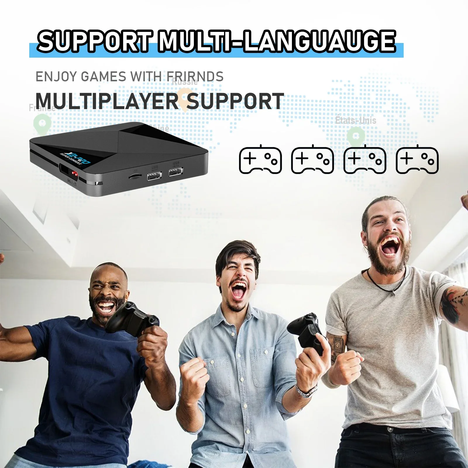 Super Console X2 PRO - 3-in-1 System with 60000+ Games