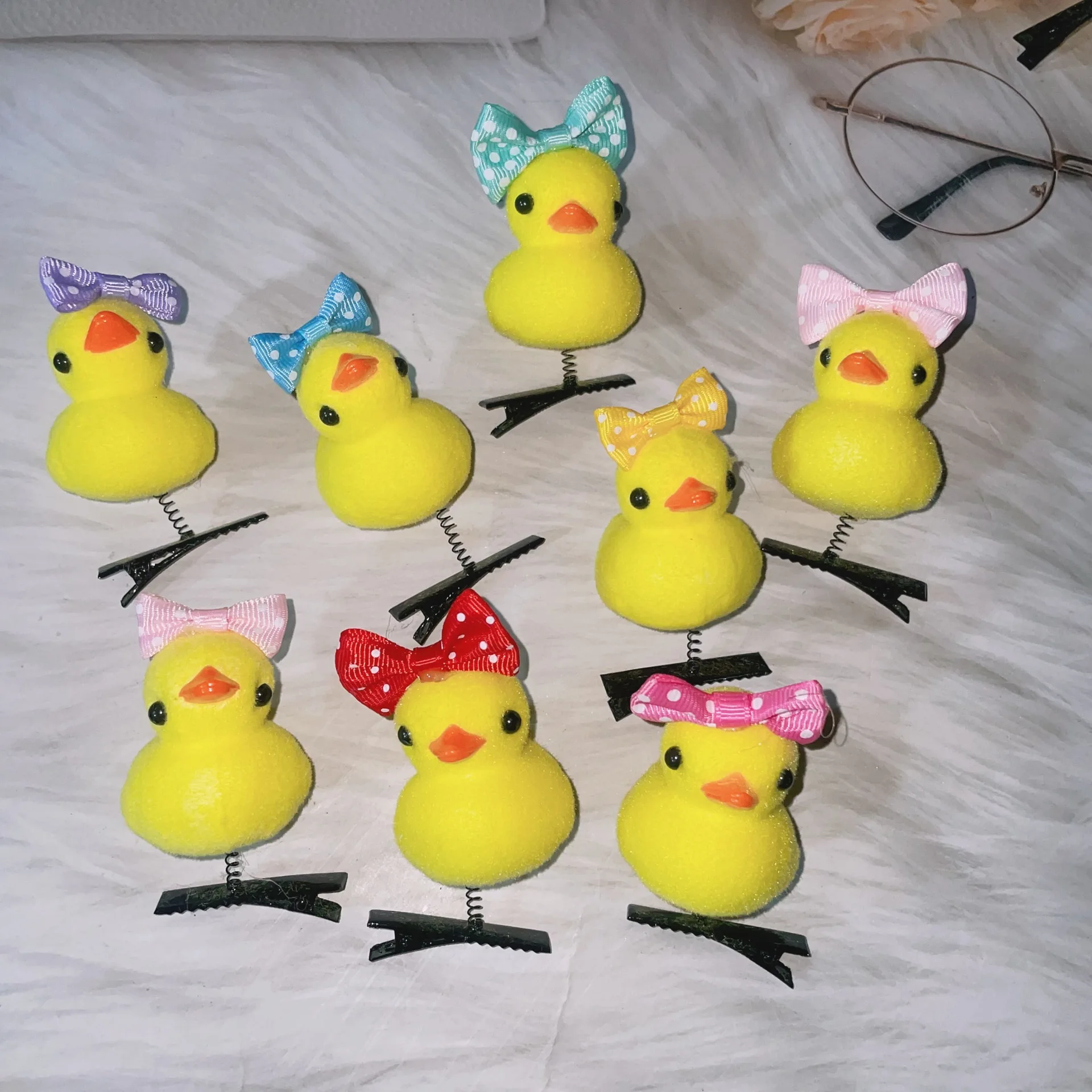 Kawaii Spectacled Duck Hair Clip - Cute Kids Accessory