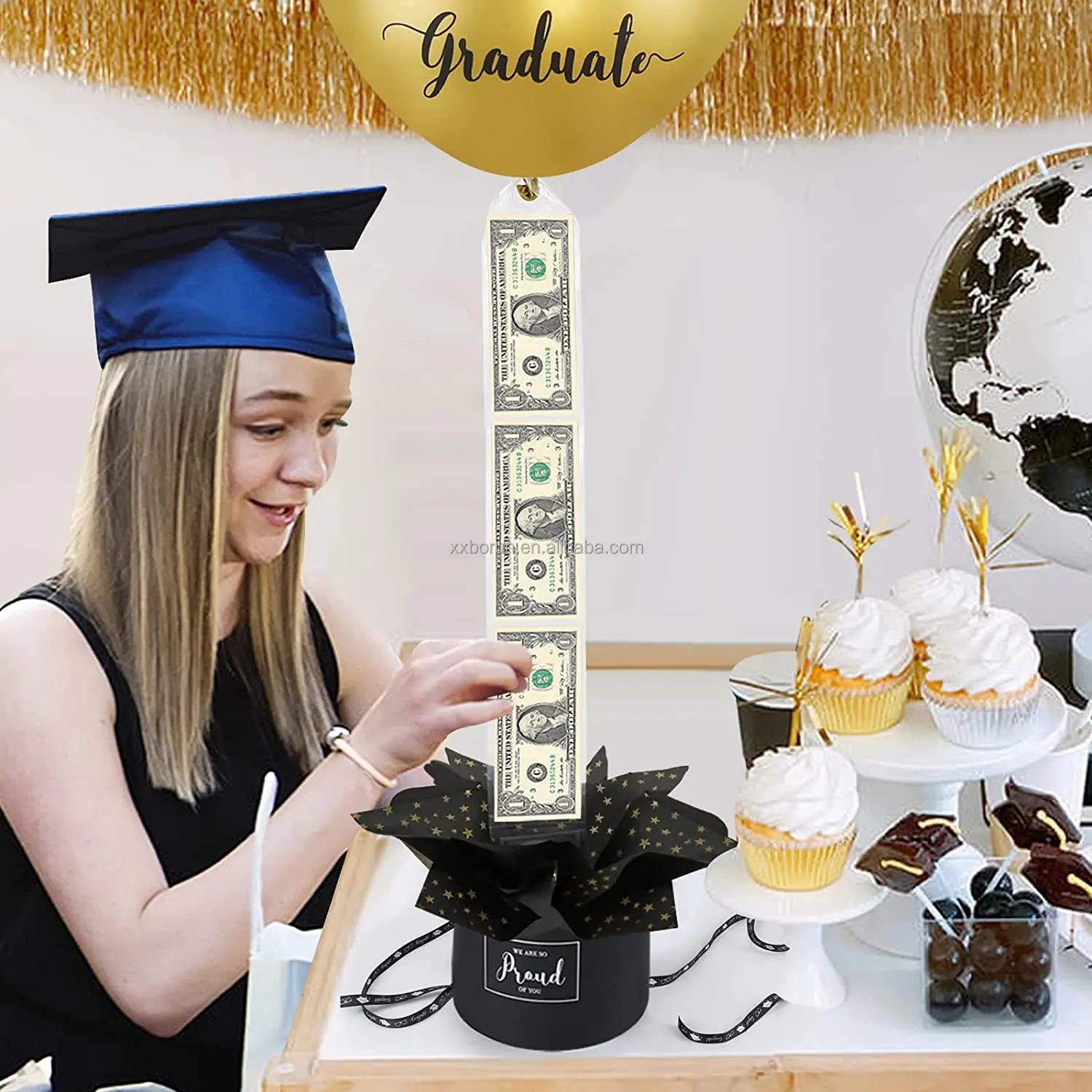 Custom Balloon Gift Box for Graduation - Eco-Friendly Fun