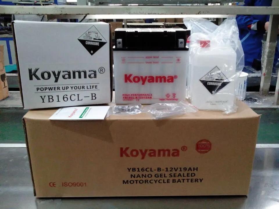 Dry Charged YB16CL-B 12v19ah Motorcycle Battery - 13 Months Warranty
