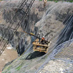 Hexagonal Gabion Rockfall Barrier Mesh Sns Flexible Slope Security ...