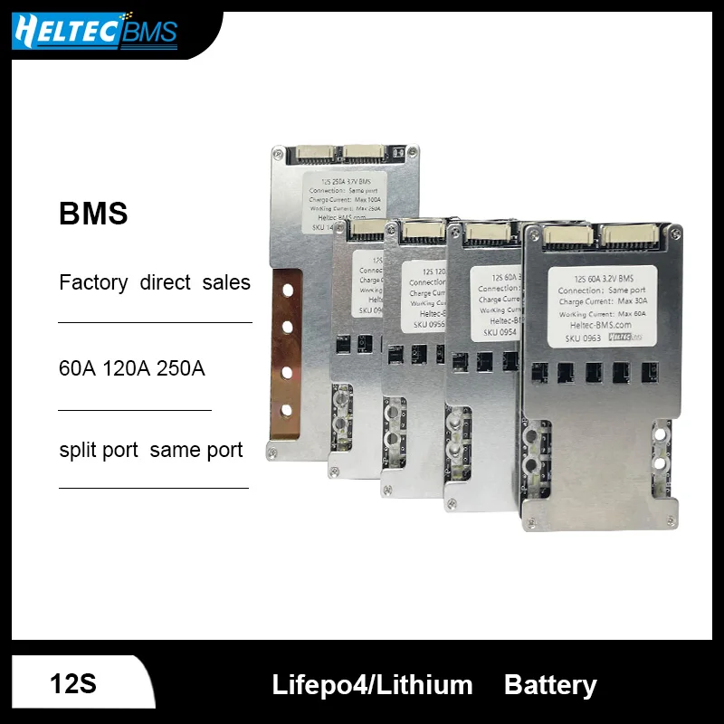 Heltecbms 40v Bms 12s 50a 60a 120a 160a 210a 250a Balance 36v Lifepo4 ...