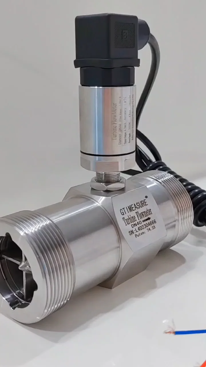 High Precision Ss304 Turbine Flow Meter 4-20ma Signal Output 24vdc Water Flowmeter Sea Fuel Oil ...