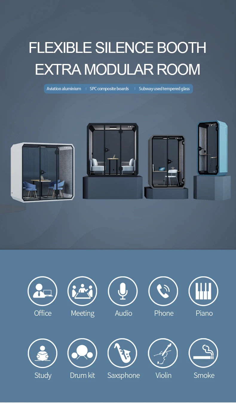 Soundproof Studio Vocal Booth Phone Booth Cabin Pod - Buy Soundproof ...