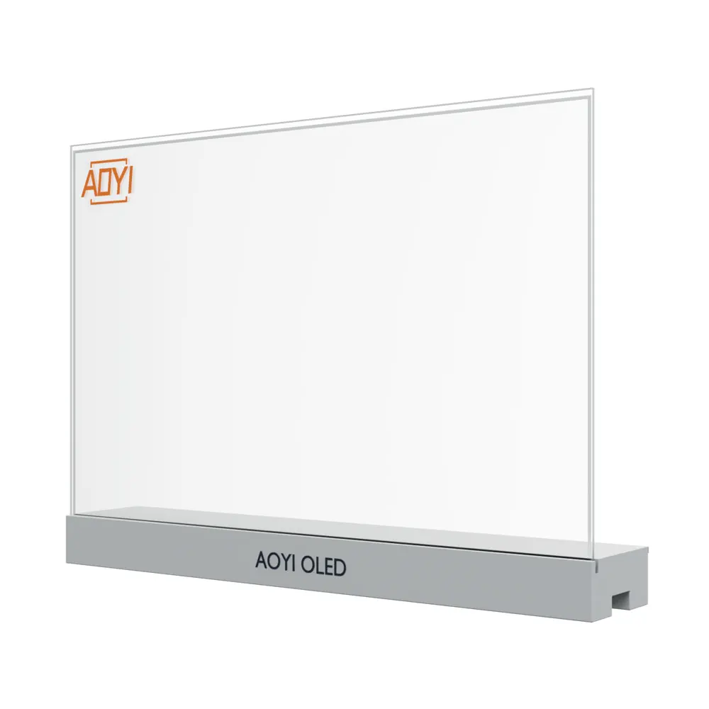 Built-in Windows 10 Transparent Digital Signage 55 Inch Transparent ...