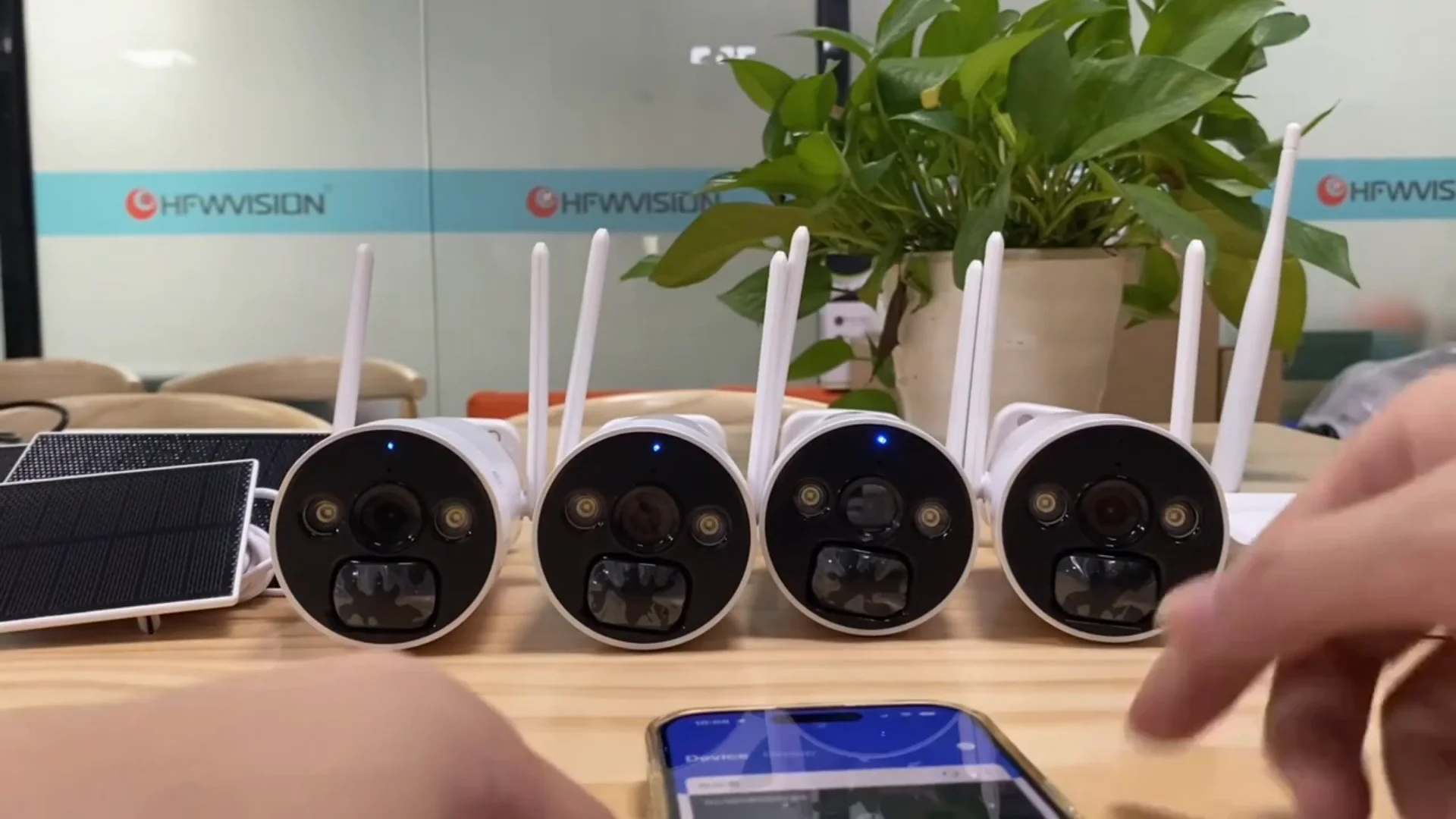 Solar Camera System 4 Pcs 3mp Solar Camera With Solar Panels Video ...