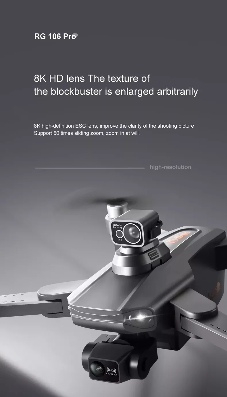 Professional 8k Camera Laser Obstacle Avoidance Rg106 Pro Rc Long Range ...