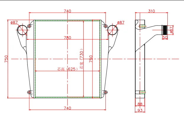 Auto Cooling System UD460 Truck Radiator Water and Air Charge Cooler ...