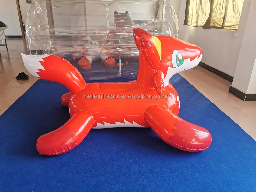 Customized Red Colour Inflatable Fox Toy for Adults