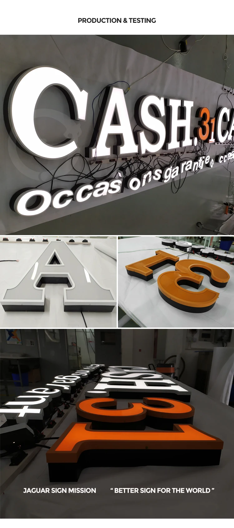 JAGUARSIGN Custom LED Store Signs - Durable & Eye-catching