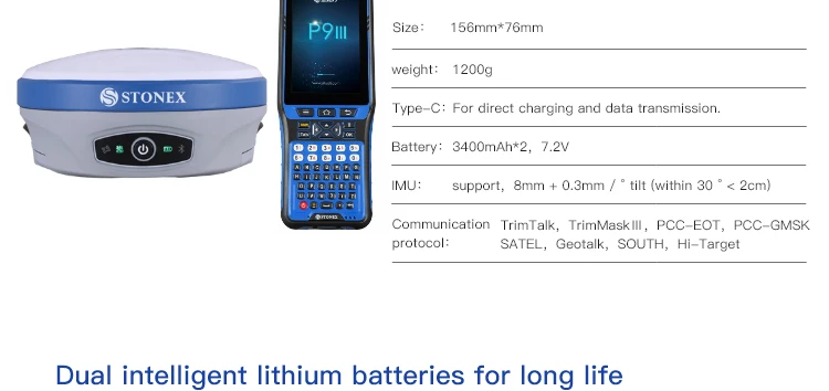 Stonex S9ii/s900 GNSS RTK System - Precision and Reliability