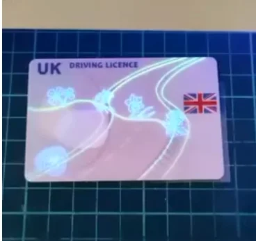 Uv Card With Transparent Window For Auto Driver License Europe .uk .usa ...