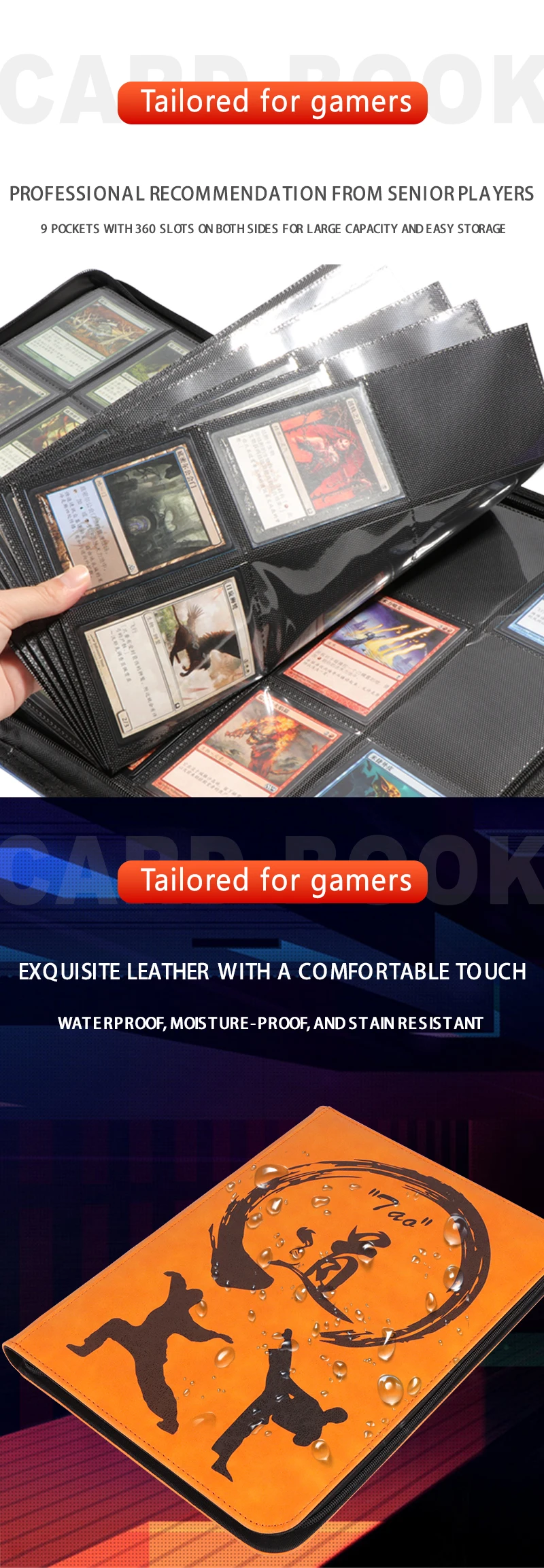 Custom Design 9-Pocket Zip Card Binder for TCG Yugioh