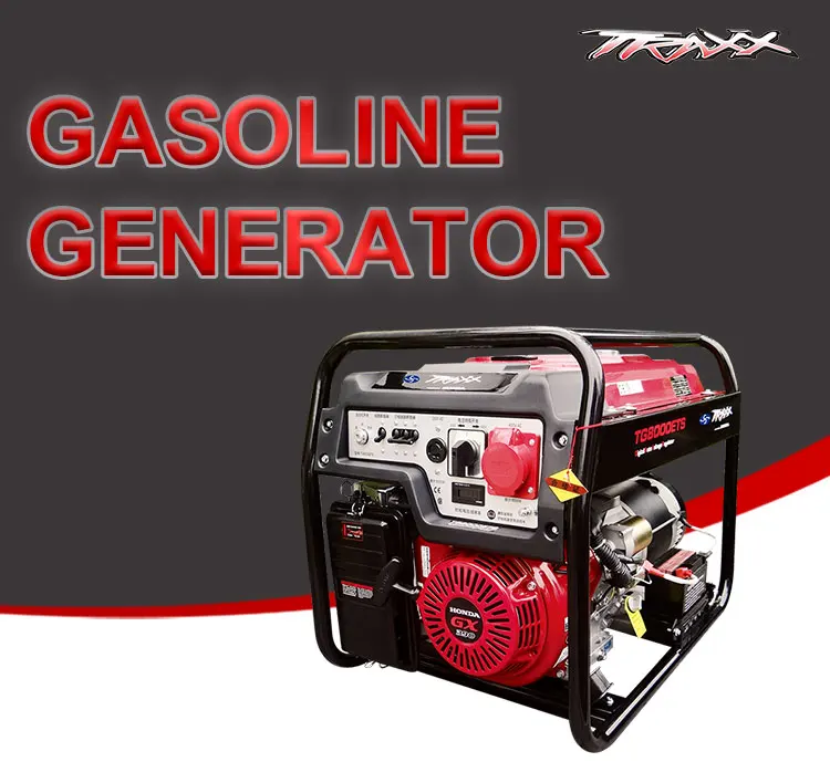 China Power Generator 7000w 6500w 7500 Watt 50hz Portable Gasoline ...