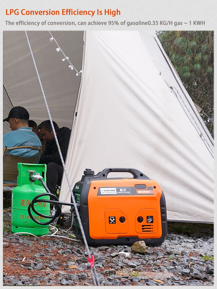 Pure Sine Wave Gasoline Inverter Generator 5kw Dual Fuel Epa Diesel ...