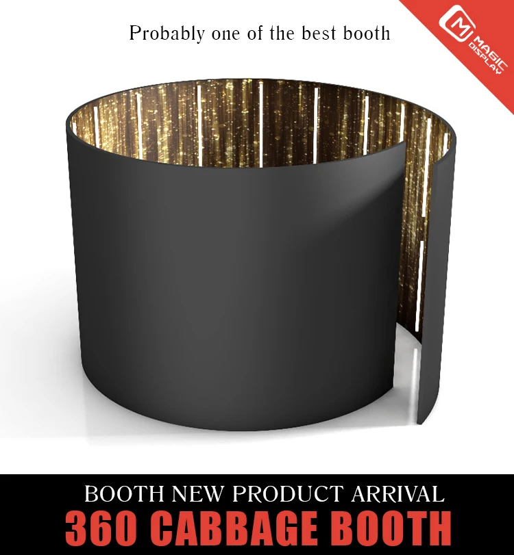 Custom Printed 360 Photo Booth Enclosure Backdrop With Led Light Party ...
