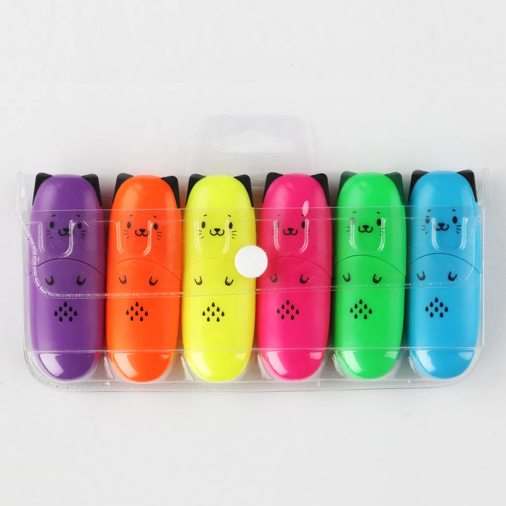 Cute Shape Fashion Pastel Color Mini Highlighter Marker Set As Gift ...