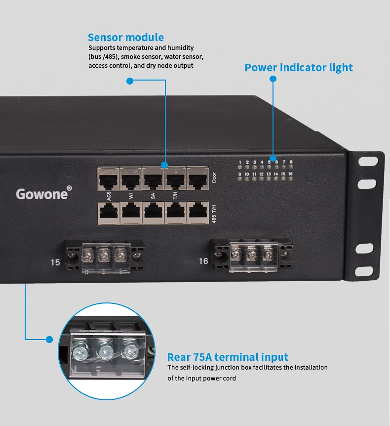 Gowone 12 Way Cn 5 Holes Sockets Led Power Display Intelligent Power Distribution Unit Pdu - Buy ...