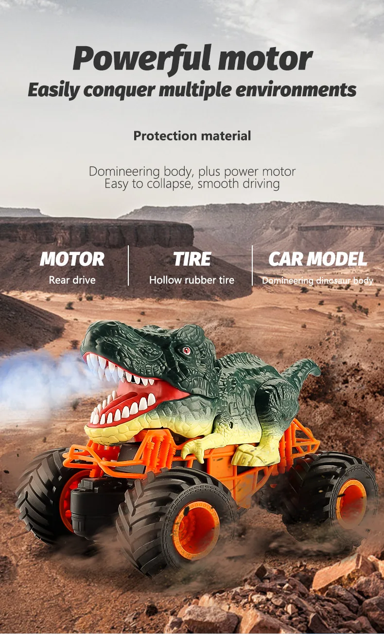 Best Seller Rc Dinosaur Truck 2.4g Spray Simulation Dino Remote Control ...