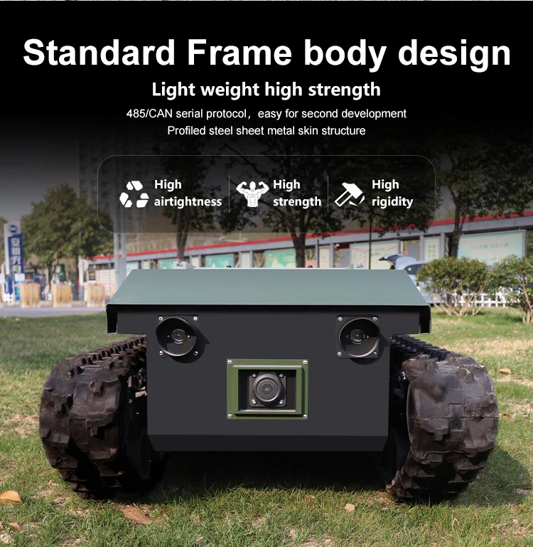 Delivery Robot Chassis Rubber Tracked Robot Chassis Platform Supplier Customized Rubber Tracked