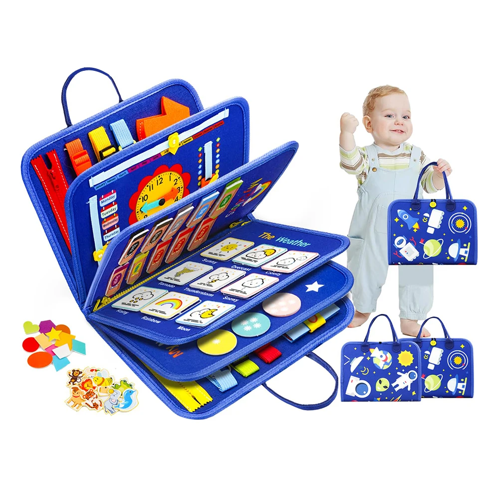 Educational Felt Montessori Busy Board - Plane Car Rides