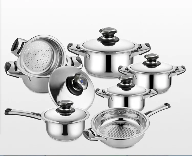 Factory Cooking Pot Set New Design Stainless Steel Cooking Pot Ware Non ...